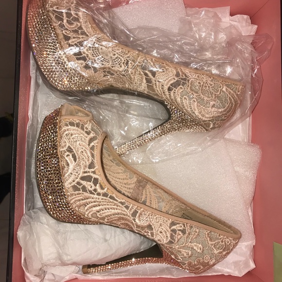 Shoes | Lace And Swarovski Crystal Platforms | Poshmark